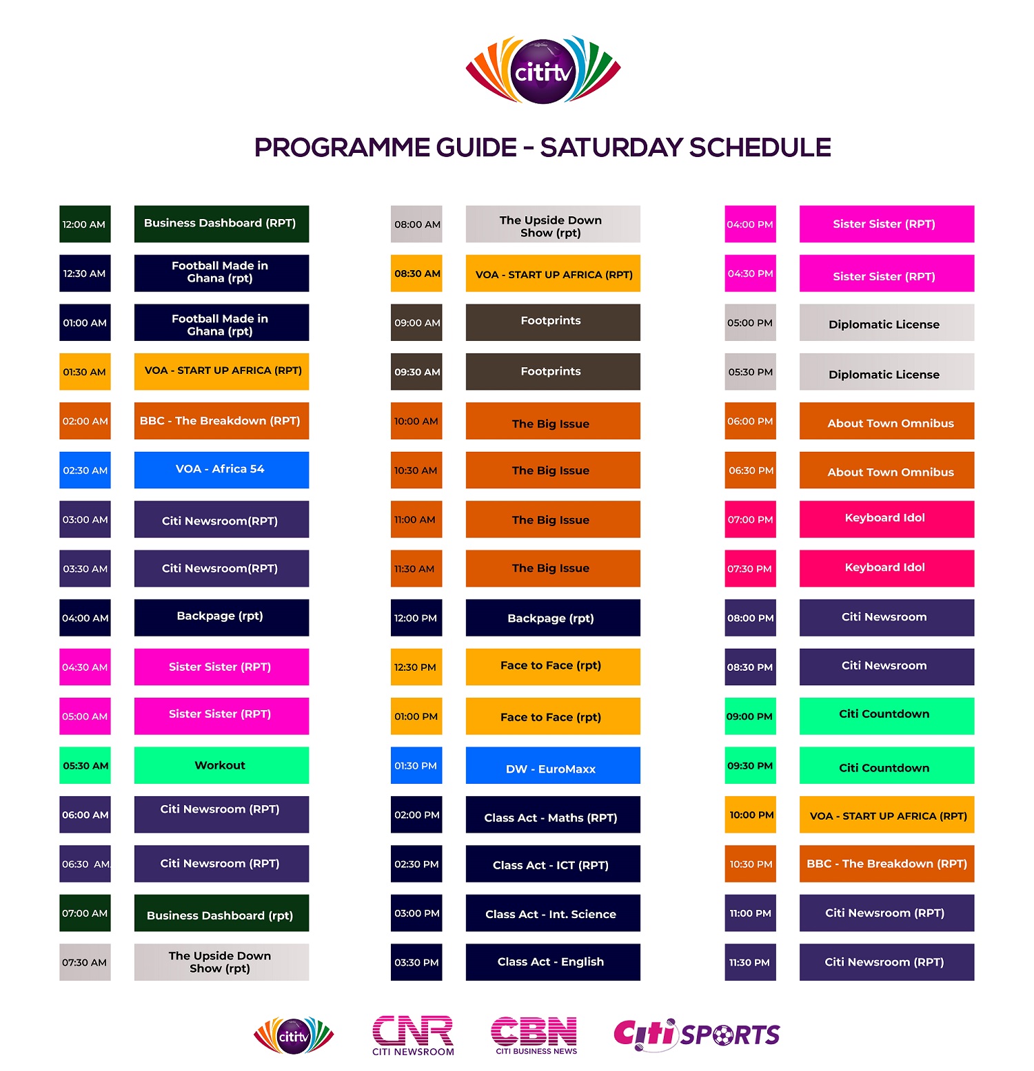 Schedule - Channel1 News