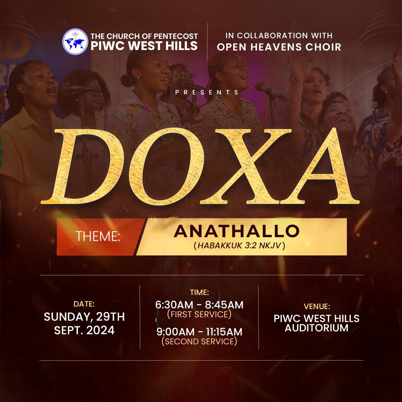 PIWC West Hills' Open Heavens Choir to hold 2nd 2024 ‘Doxa Experience ...