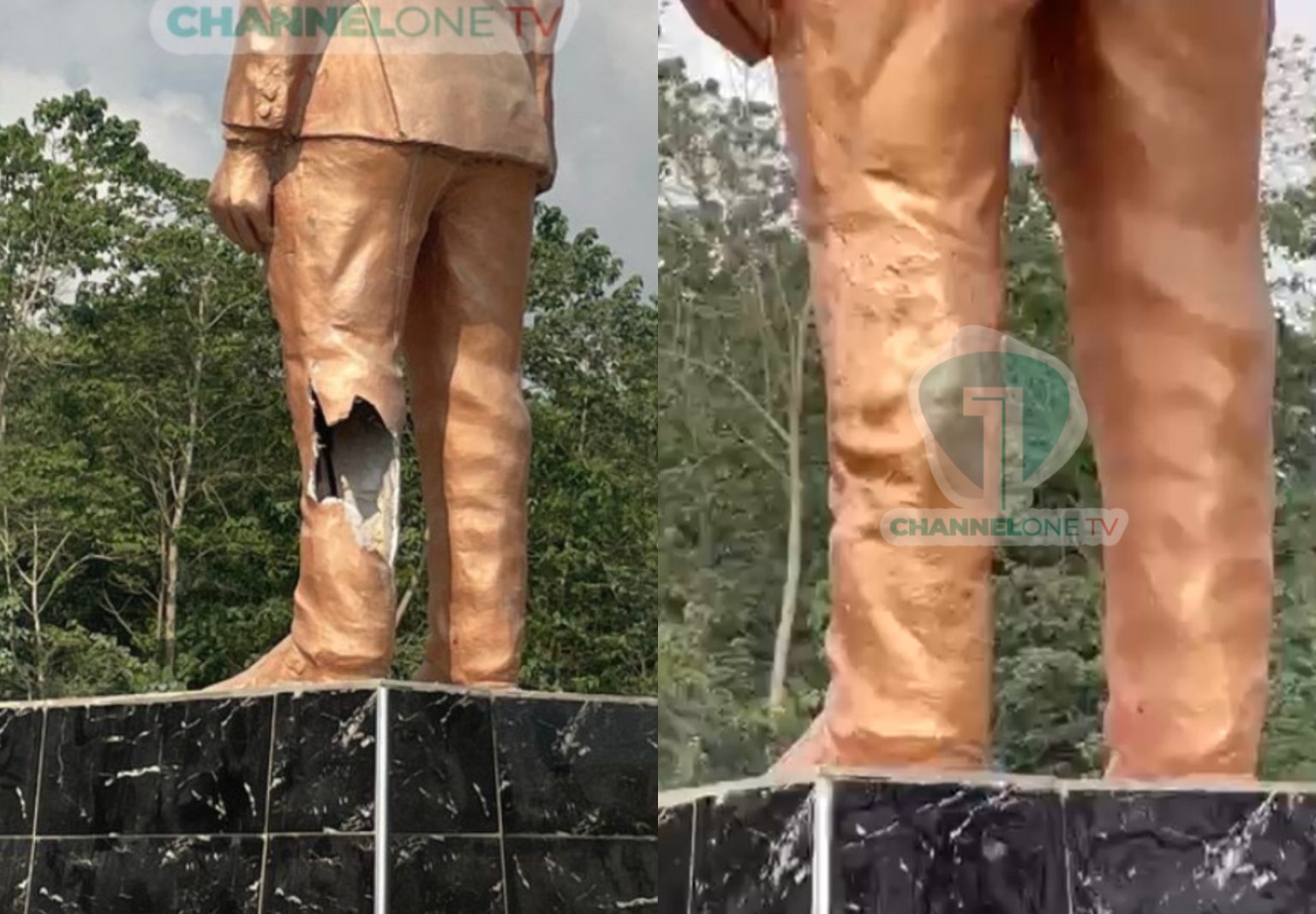 Akufo-Addo’s damaged statue at Effia-Nkwanta Hospital fixed - Channel1 News