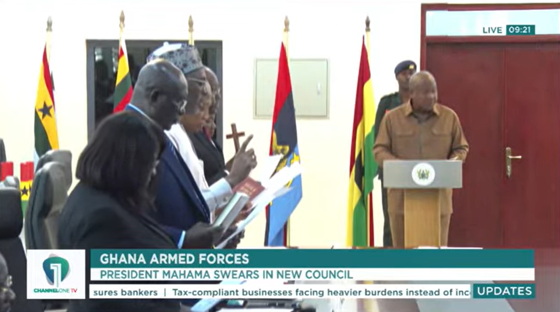 Mahama swears in new Armed Forces Council to strengthen military ...